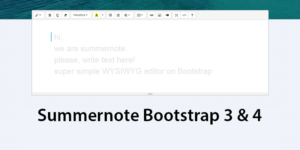 How to install Summernote WYSIWYG with Bootstrap 4