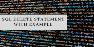 SQL Delete Statement with Example