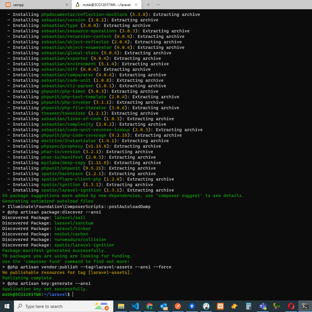 How to install the Laravel with Composer
